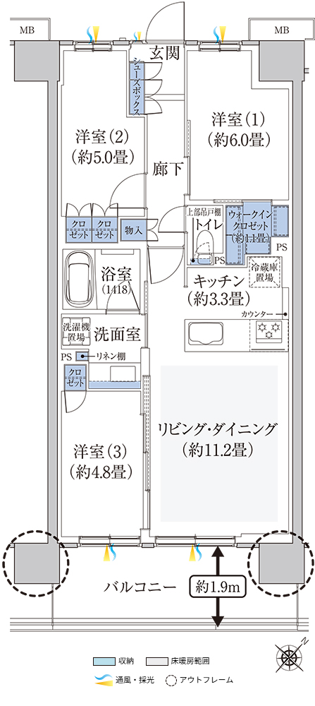 【ホームズ】ハイムスイート新狭山の建物情報 | 埼玉県狭山市新狭山二丁目23番2、23番6(地番)