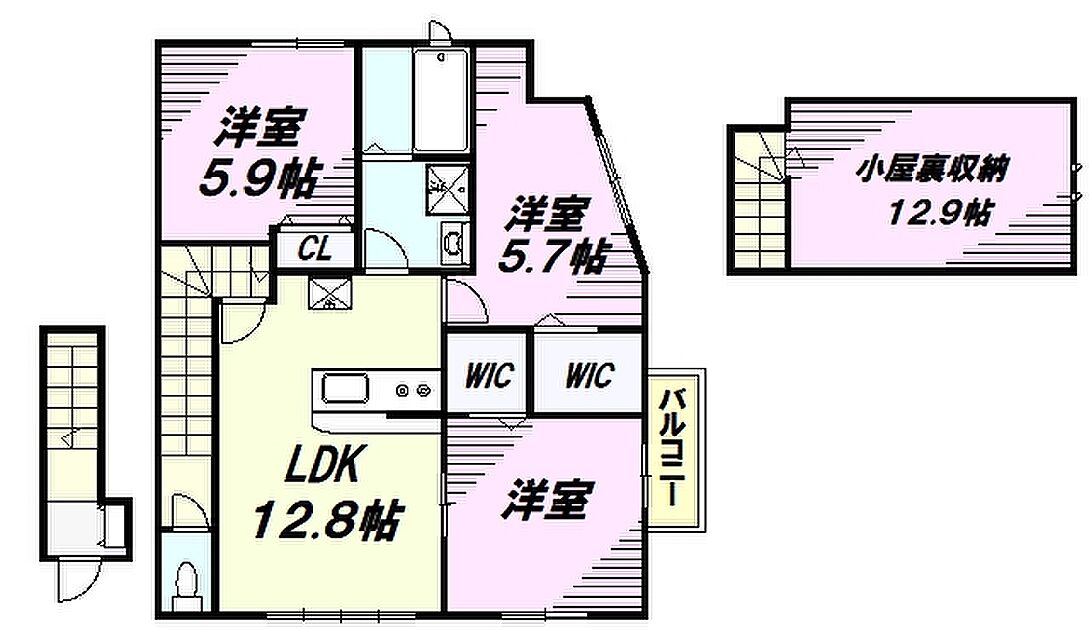 【ホームズ】でお部屋探し！JR中央線 豊田駅 徒歩10分。[3LDK/賃料19.8万円/73.5㎡]賃貸アパート住宅情報(物件番号:0108641-0146553、取扱い不動産会社:株式会社 ...