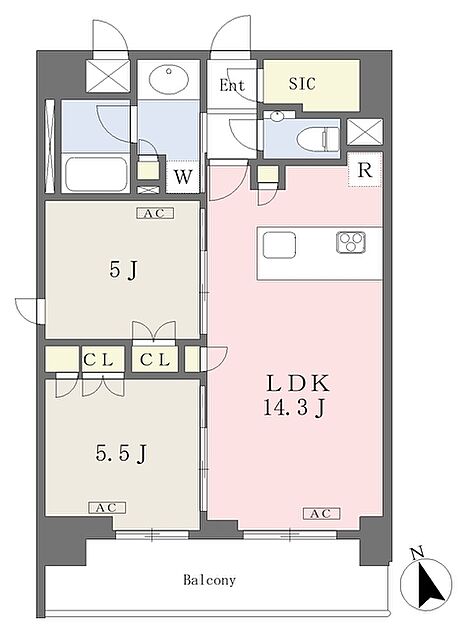 【ホームズ】プレジリア銀座EAST[2LDK/賃料25.9万円/2階/55.44㎡]。賃貸マンション住宅情報