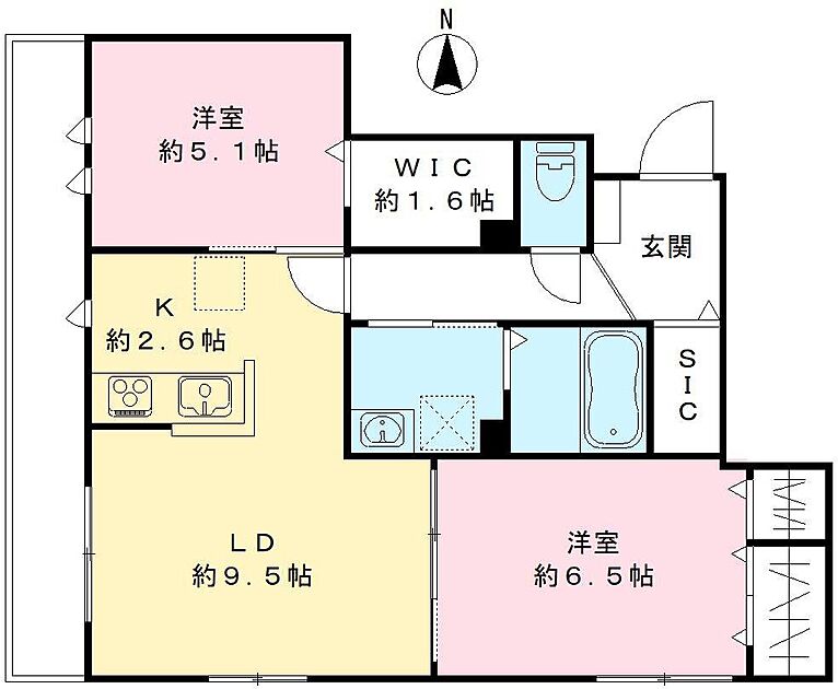【ホームズ】セレナウエスト（Nearly ZEH）[2LDK/賃料17.9万円/2階/58.42㎡]。賃貸マンション住宅情報