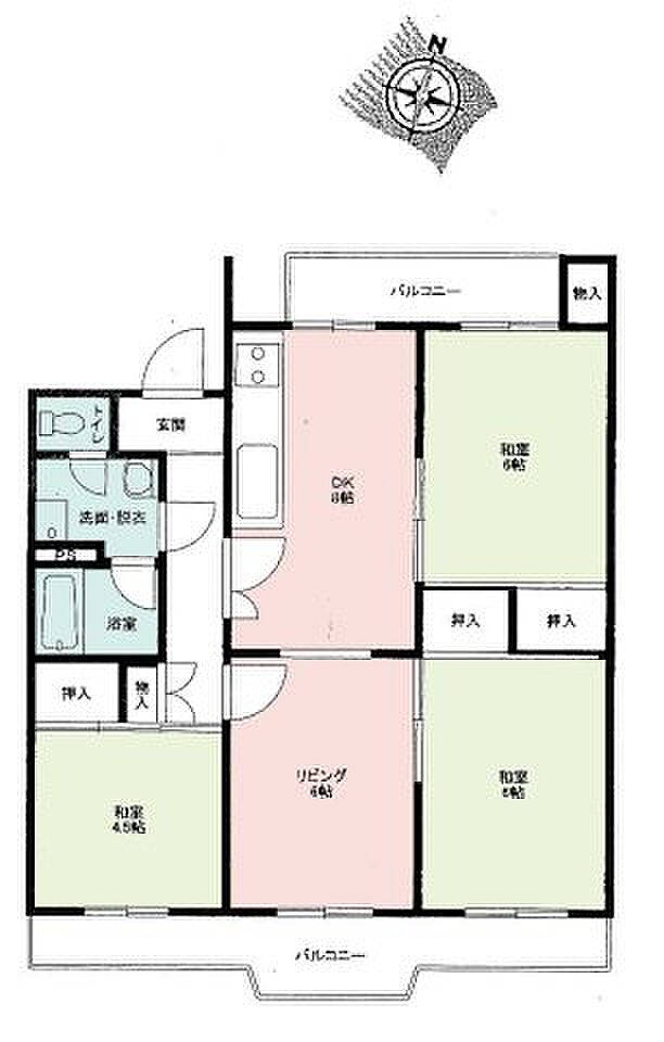 厚木岡田団地 3LDK 2階の中古マンション情報【スマイティ】物件番号：14-8313586