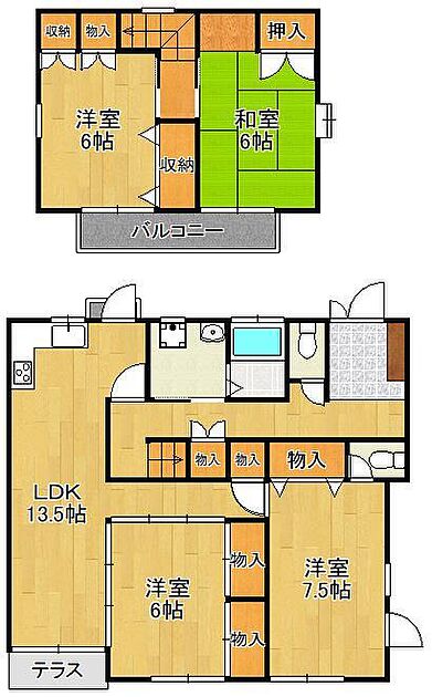 【ホームズ】高峰貸家[4LDK/賃料12万円/102.66㎡]。賃貸一戸建て住宅情報