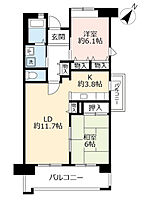 【ホームズ】URサンヴァリエ針中野[2LDK/賃料10.05万円/11階/65.35㎡]。賃貸マンション住宅情報