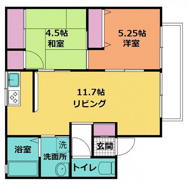 【ホームズ】広島県広島市南区向洋新町2丁目[2LDK/賃料6.8万円/1階/52㎡]。賃貸アパート住宅情報