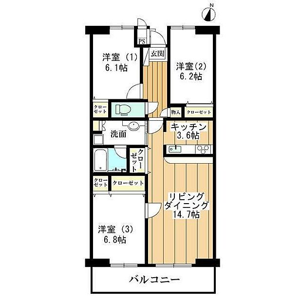 ピュアライフ川花 3LDK 10階の中古マンション情報【スマイティ】物件番号：23-7564961