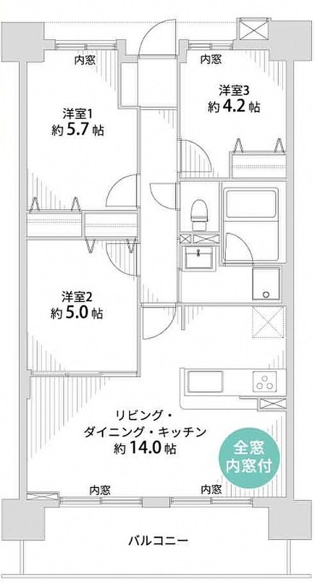 キングマンション千船1番館 3LDK 14階の中古マンション情報【スマイティ】物件番号：27-8165915