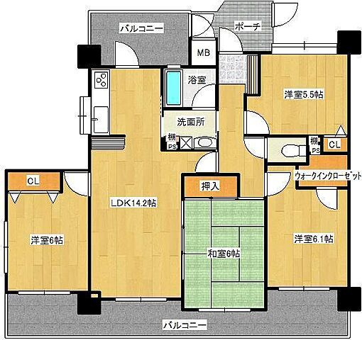 【ホームズ】アーバンビュー錦町アベニュー[4LDK/賃料12.5万円/2階/80.23㎡]。賃貸マンション住宅情報