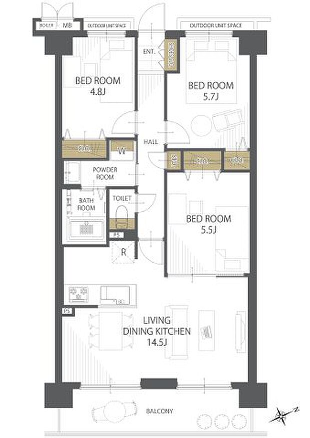 リベール上大野 3LDK 2階の中古マンション情報【スマイティ】物件番号：28-8164081