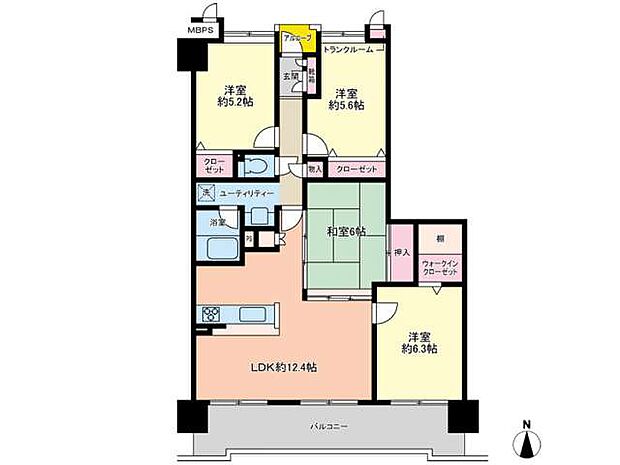 コープ野村長町南 4LDK 6階の中古マンション情報【スマイティ】物件番号：4-8133962