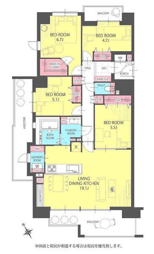 グリーンハイツ八千代1番館 4LDK 4階の中古マンション情報【スマイティ】物件番号：12-7409134