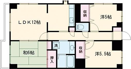 【ホームズ】パーク・ハイム新町三丁目[3LDK/賃料23.5万円/3階/82.66㎡]。賃貸マンション住宅情報